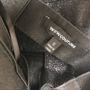 WOW couture | Dresses | Wowcouture Black Glitter Bandage Dress With ...